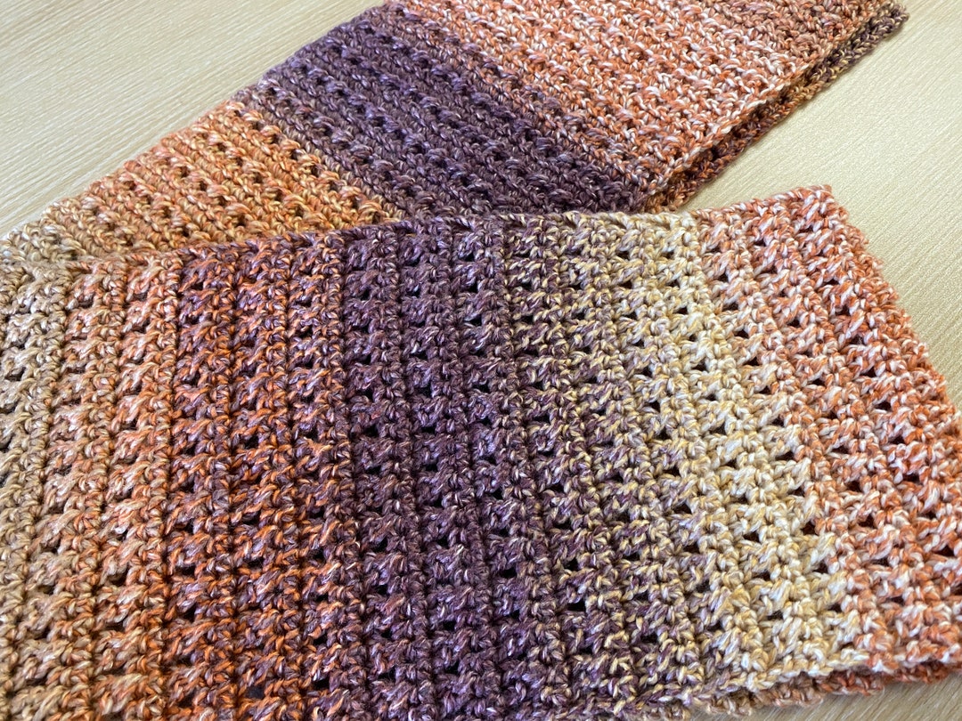 Easy Crochet Fall Trails Scarf Pattern Download - Etsy