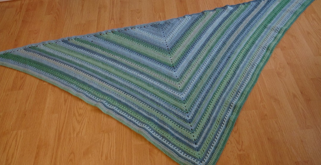Easy Crochet Spring Triangle Shawl Pattern Download PDF - Etsy
