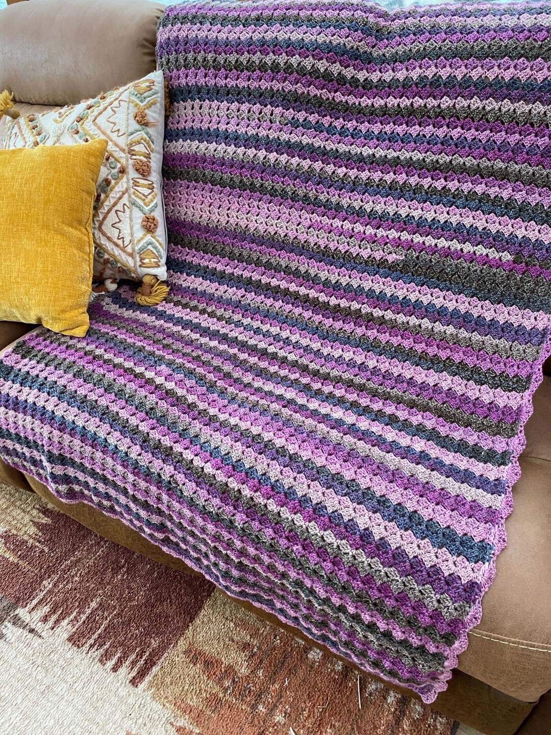 Easy Crochet Wild Violets Blanket - Etsy