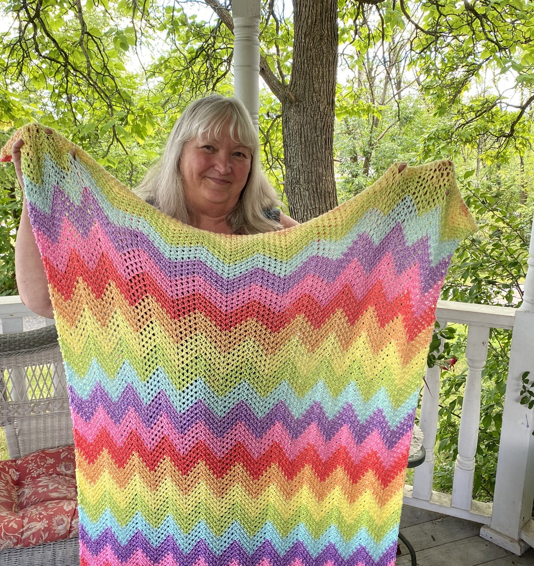 Happy Days Any Size Throw Crochet Pattern Download - Easy One Row ...