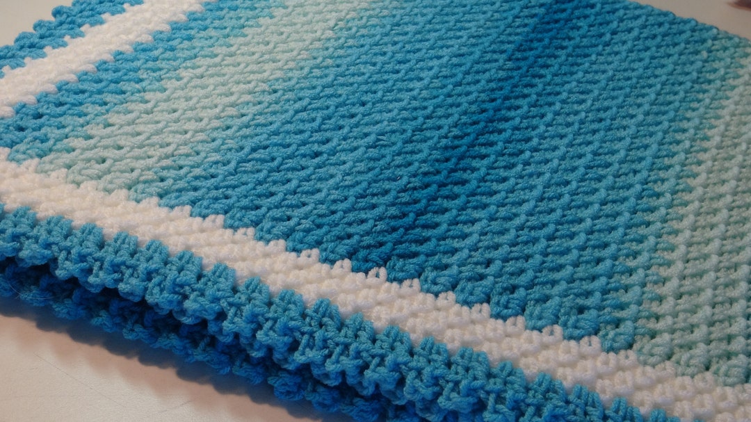 Easy Crochet Ombre Baby Blanket Pattern Download PDF English Version ...