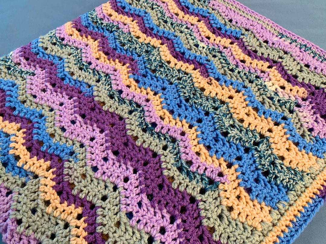 Waves Baby Blanket Crochet Pattern Download - Etsy