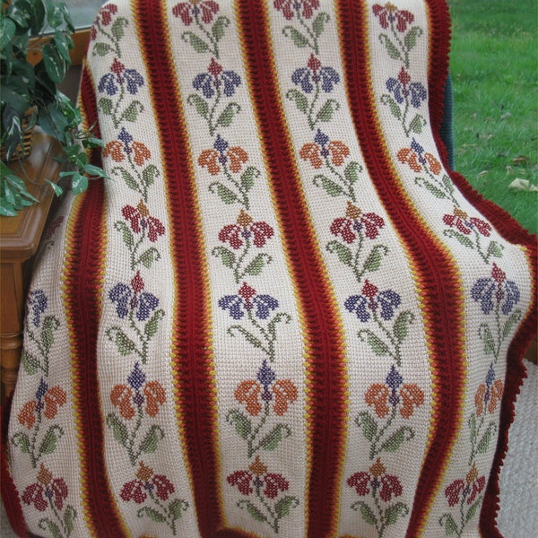 Cross Stitch Afghan - Etsy
