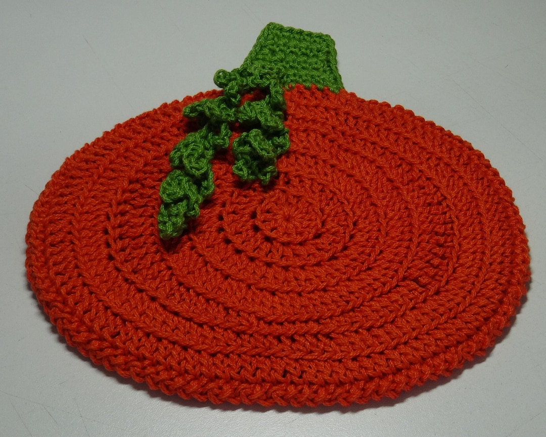 Crochet Pumpkin Potholder PDF Pattern - Etsy