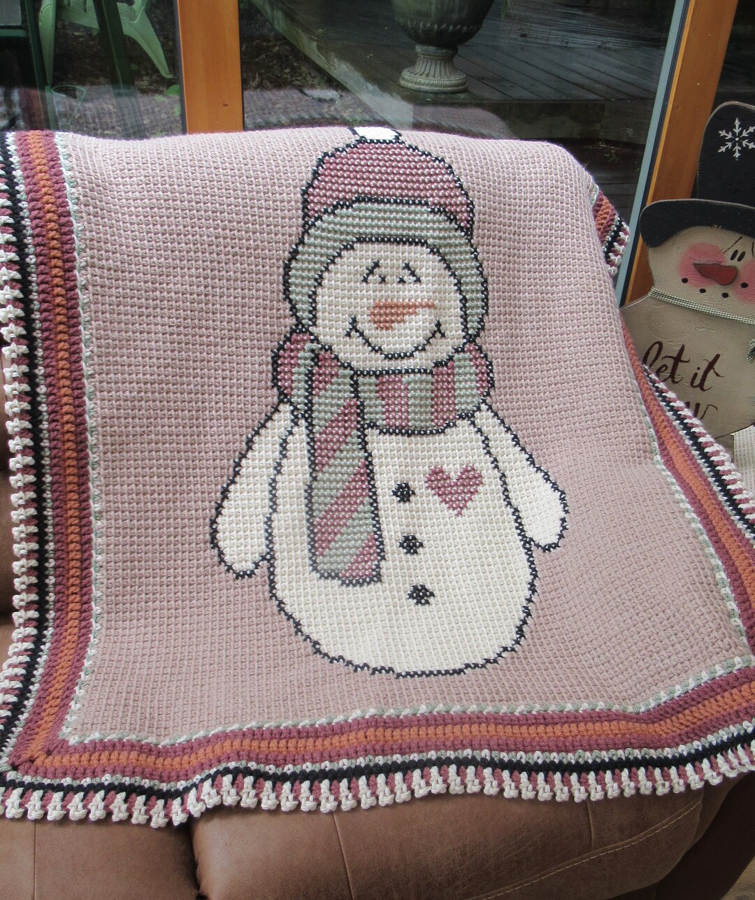 Crochet Pattern PDF for the Country Snowman Throw - Etsy