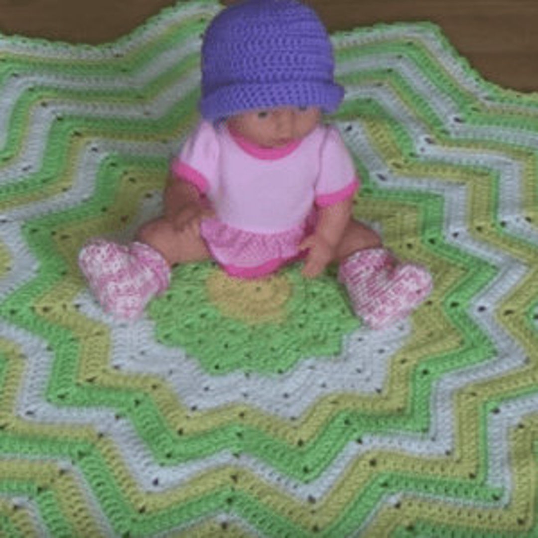 Quick and Easy 12 Pointed Star Baby Afghan Pattern PDF - Crochet ...