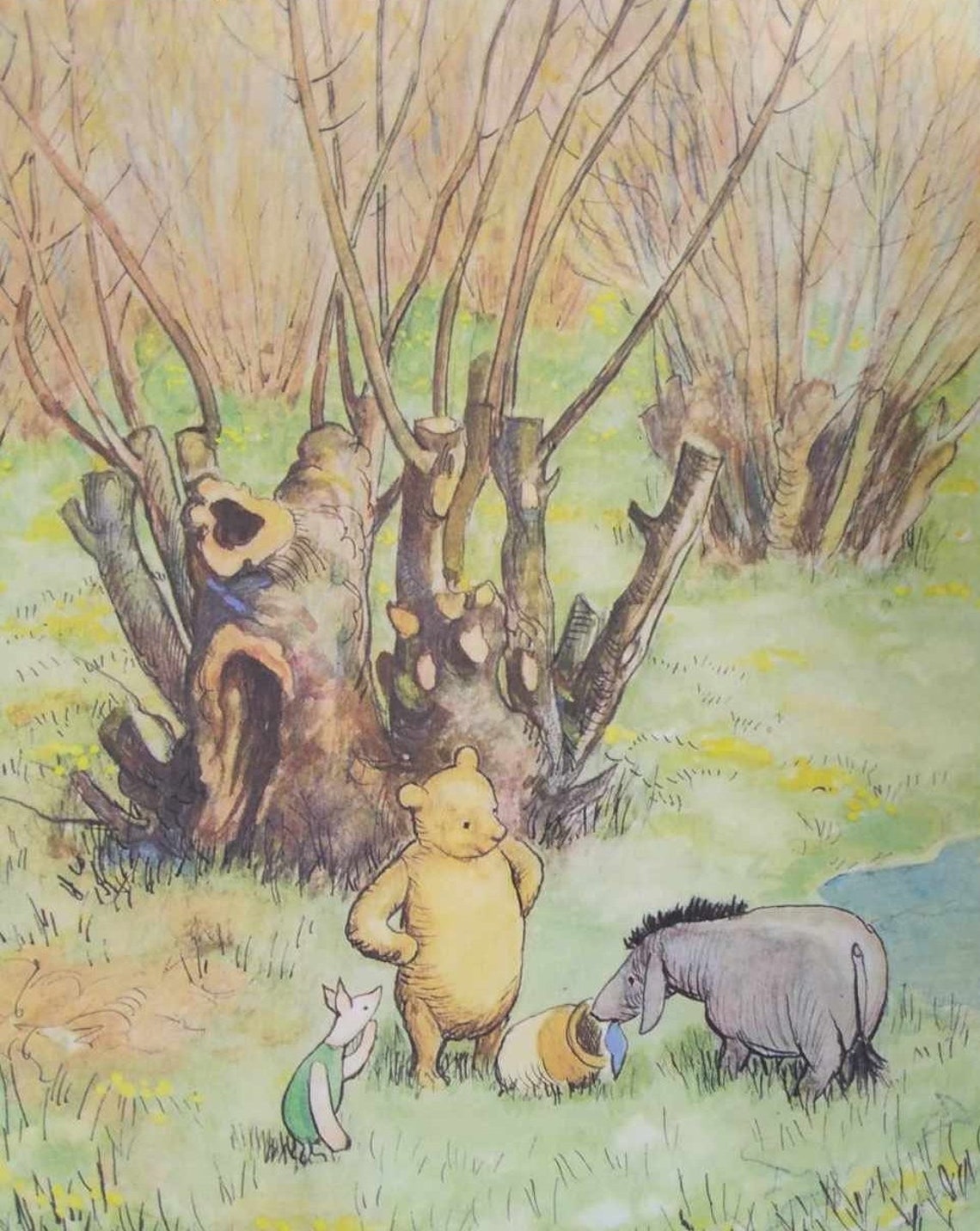 Vintage Winnie the Pooh Illustration Print | Classic E.H. Shepard Style ...