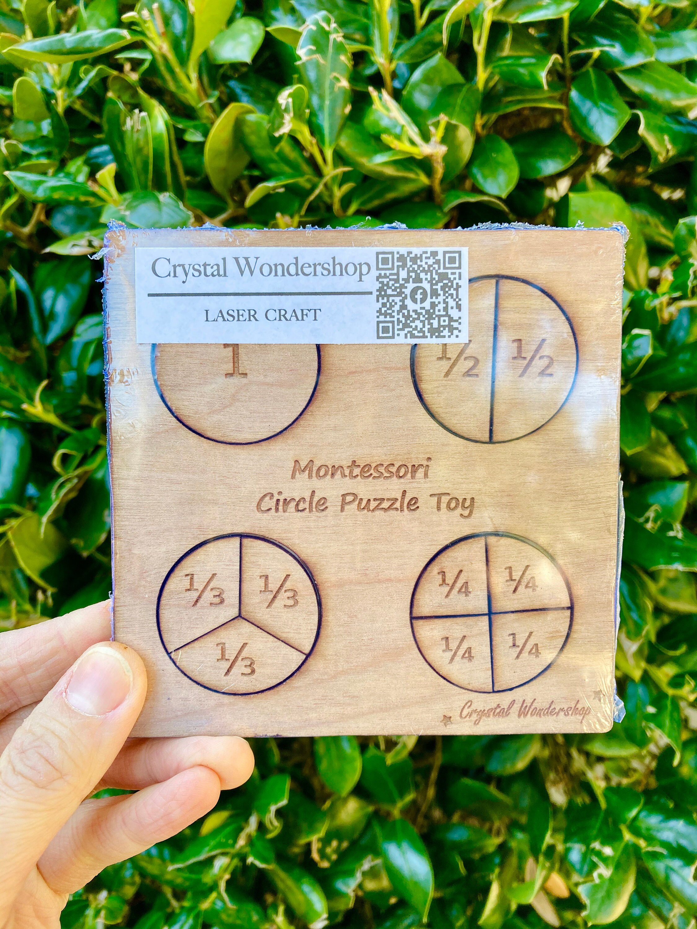 Customized Montessori Wooden Circle Math Puzzle | Fractions Learning ...