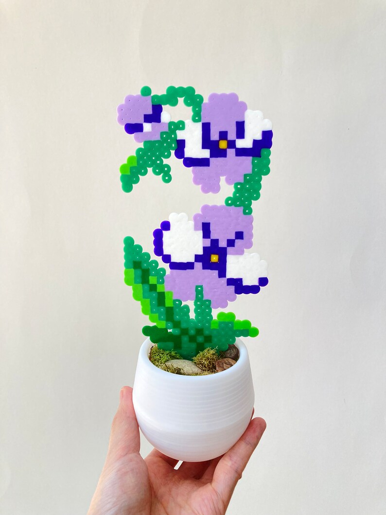 Handmade Flower Pixel Perler Bead Plant | Sunflower | Bluebonnet ...