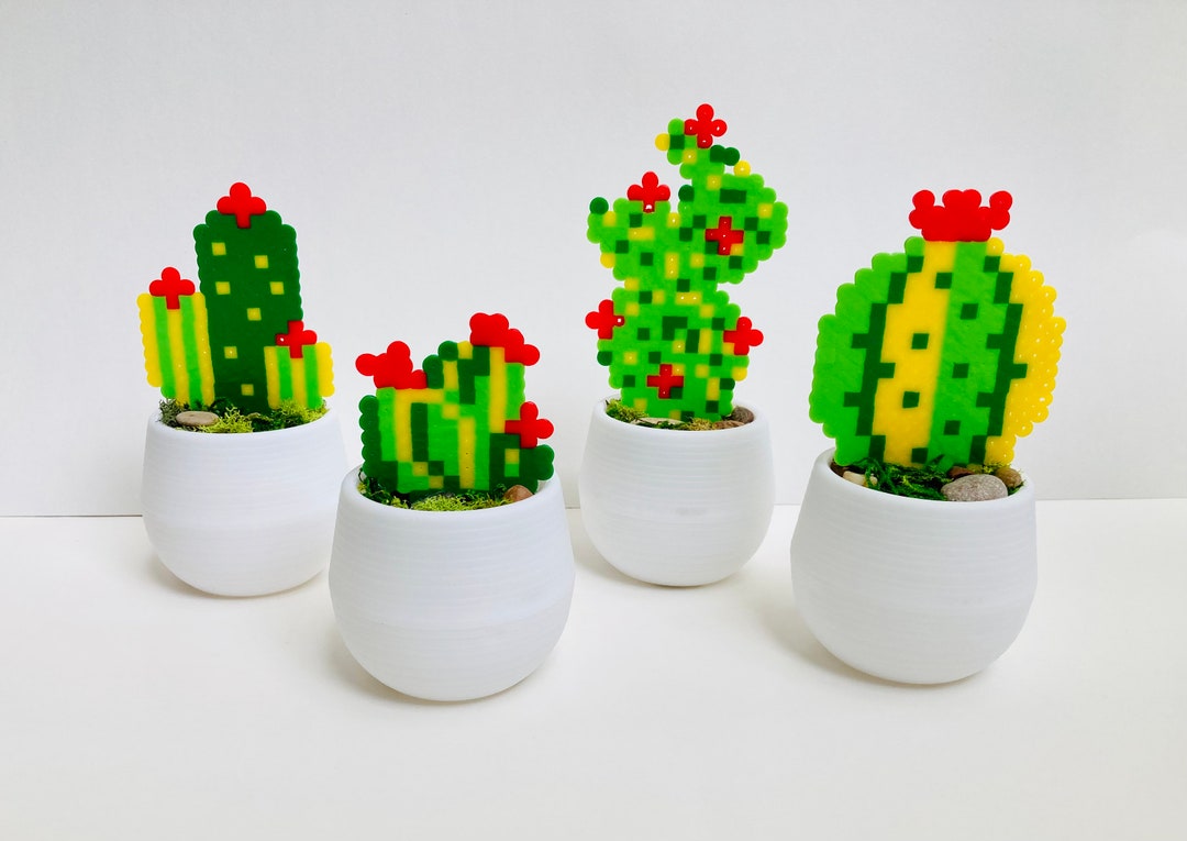 Handmade Cactus Pixel Perler Bead Plant | Succulent | Air Plant | House ...