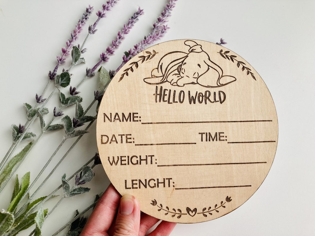 Baby Birth Announcement Wood Sign, Birth Stats Sign - Etsy