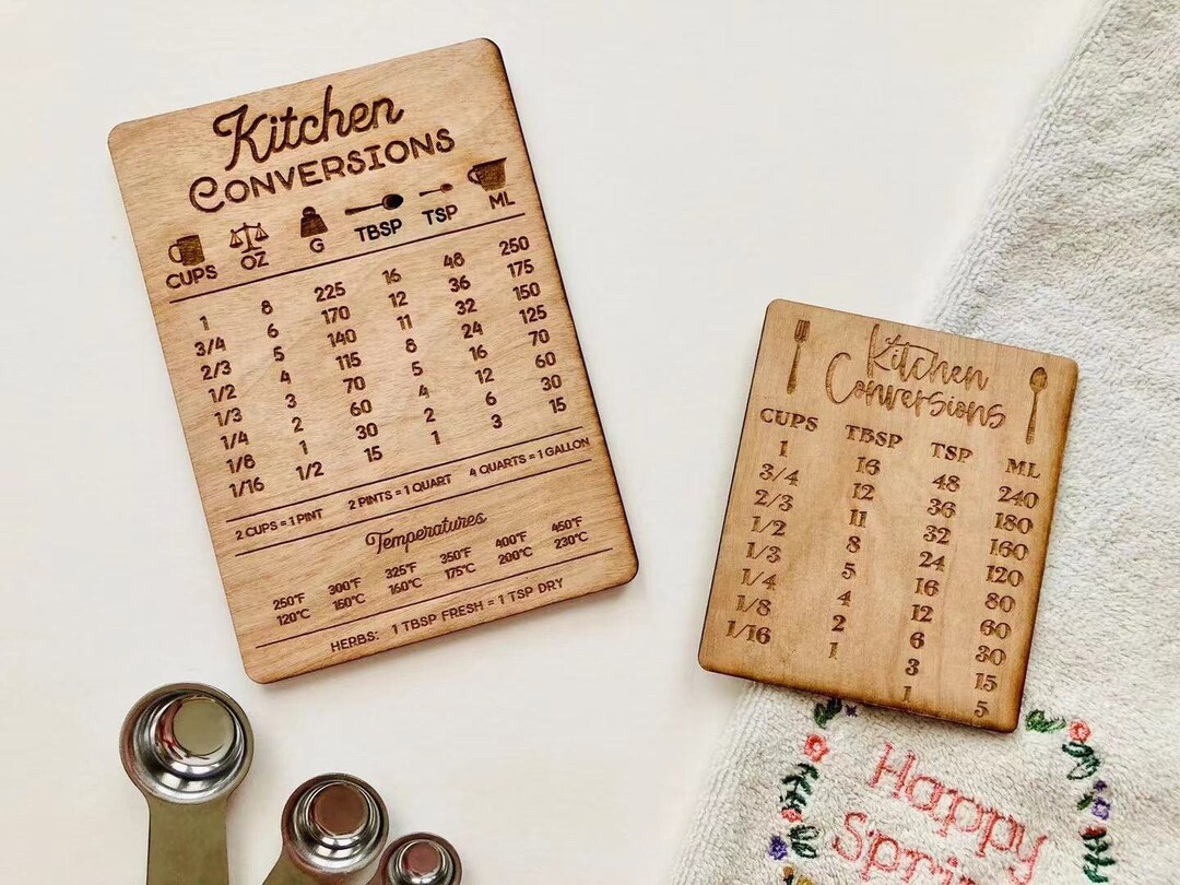 Kitchen Conversion Chart Magnet, Housewarming Gift, Newlywed Gift ...