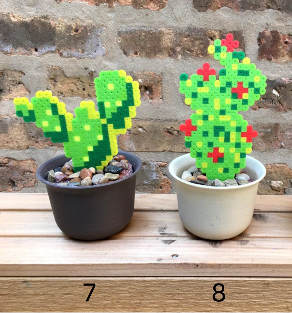 Handmade Cactus Pixel Perler Bead Plant Succulent Air - Etsy