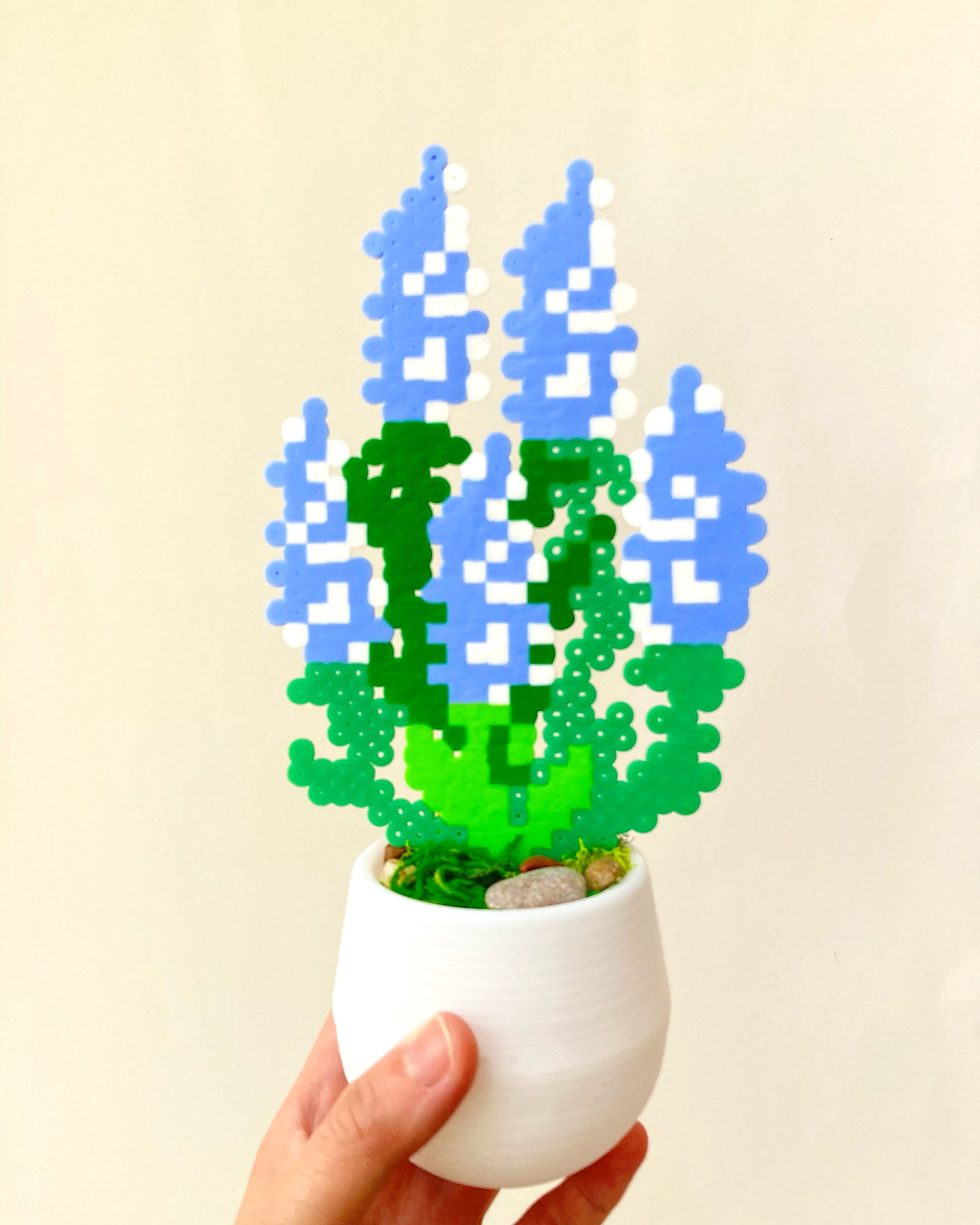Handmade Flower Pixel Perler Bead Plant Sunflower Bluebonnet Lavender ...