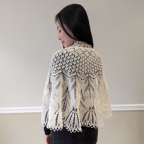 Hand Knit Shawl - Etsy UK
