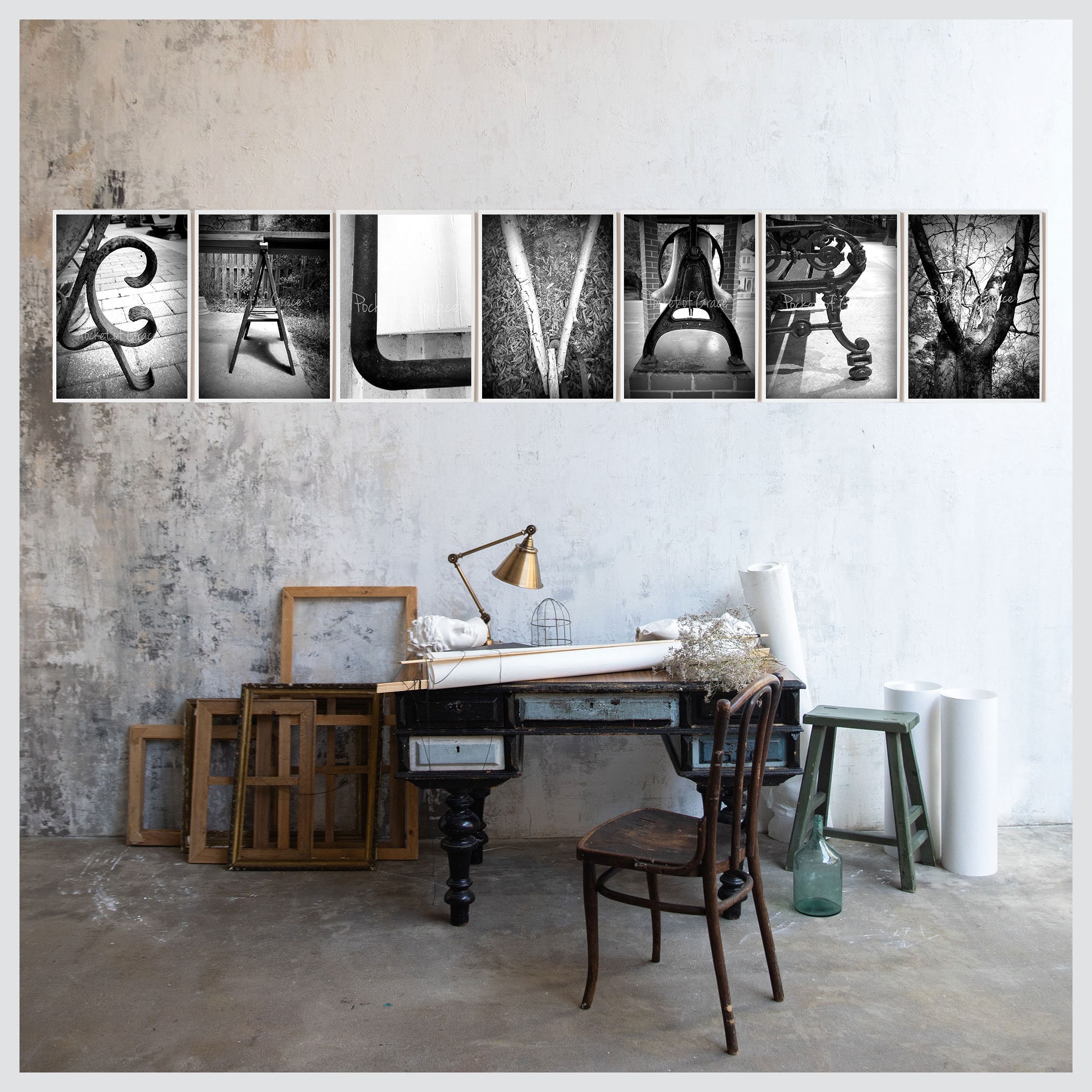 LETTER A Alphabet Letter Photography Custom Family Name Artwork ...