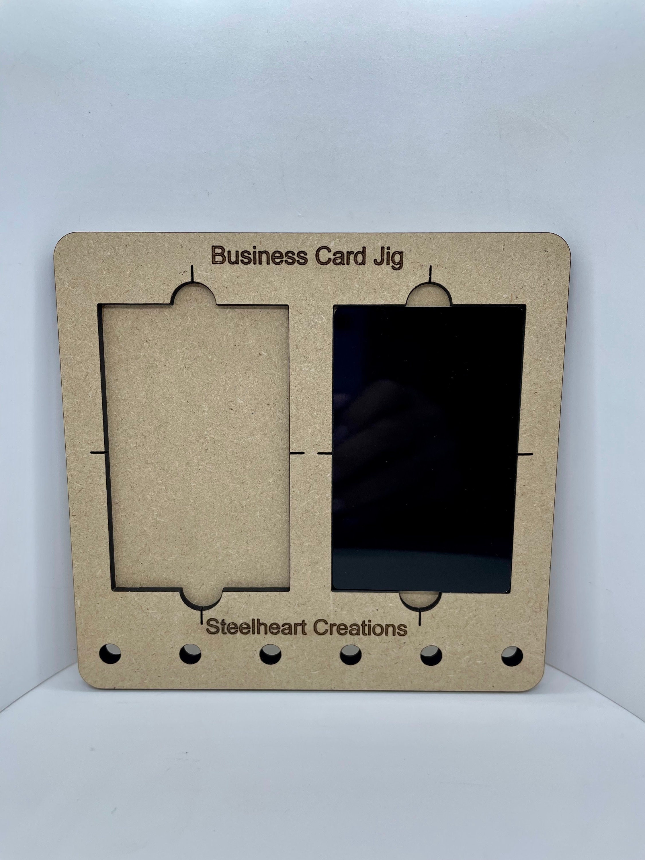 2 Slot Business Card Jig for Laser Engraving - Etsy