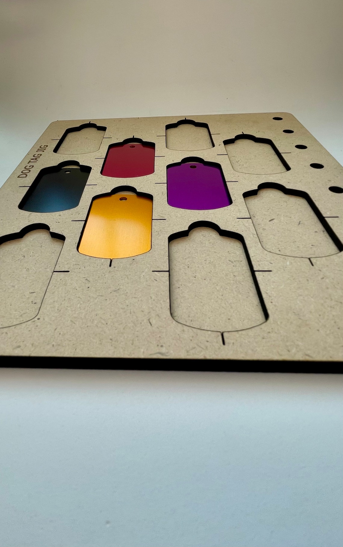 10 Slot Dog Tag Jig for Laser Engraving - Etsy