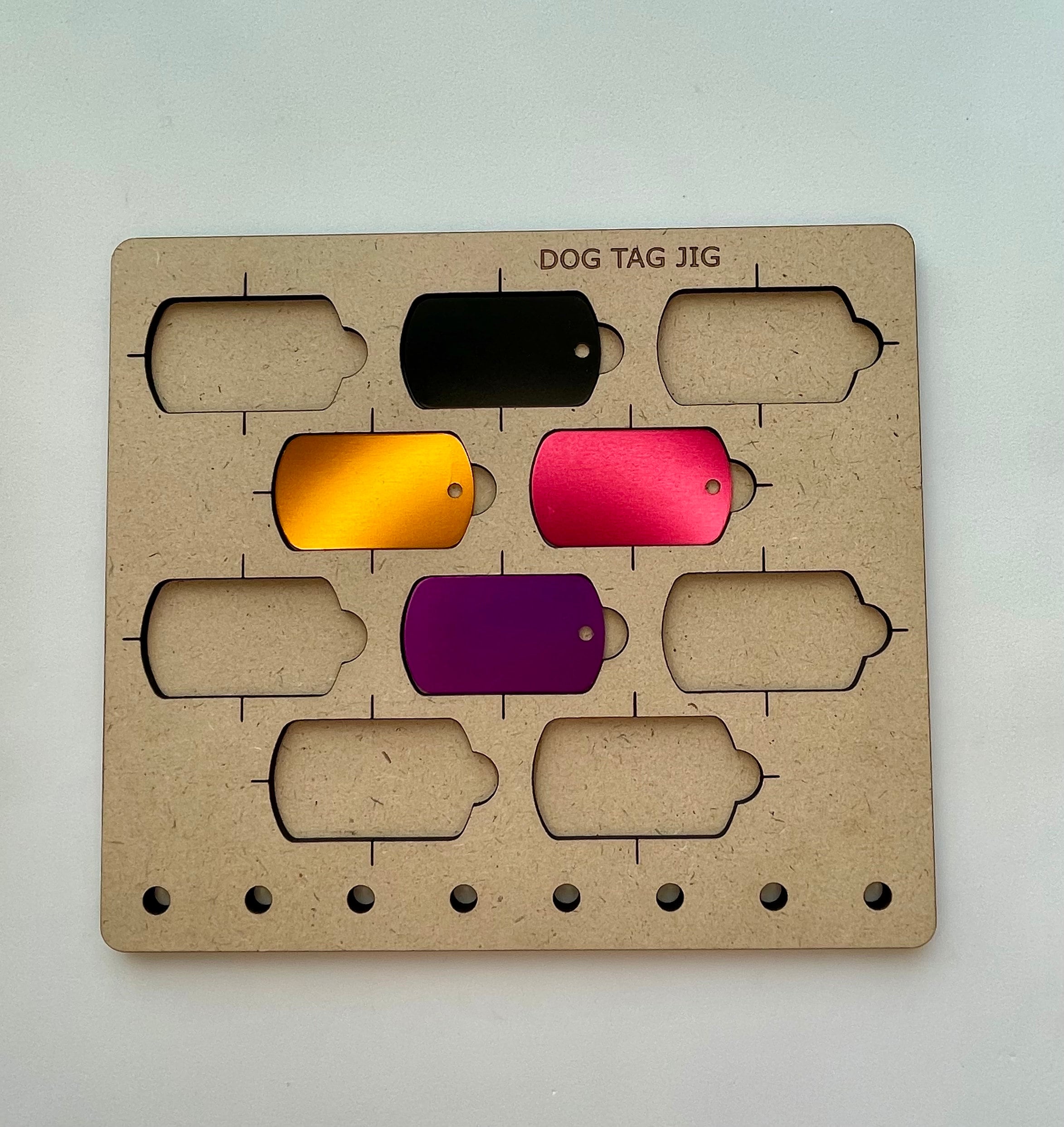 10 Slot Dog Tag Jig Digital Files Svg, Ai, Dxf and Lbrn2 - Etsy