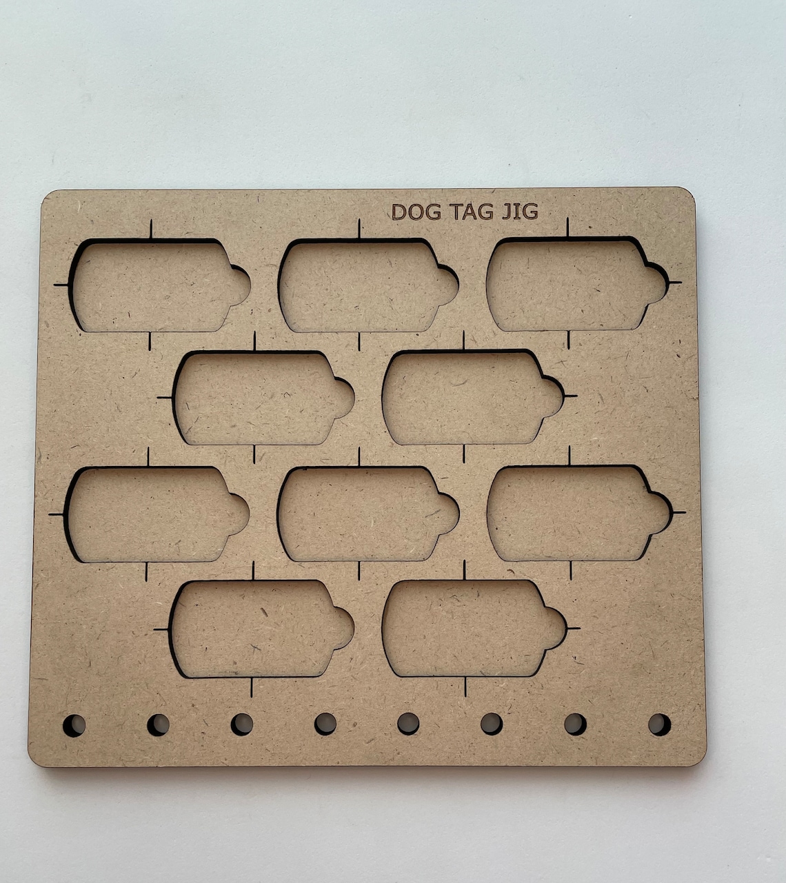 10 Slot Dog Tag Jig for Laser Engraving - Etsy