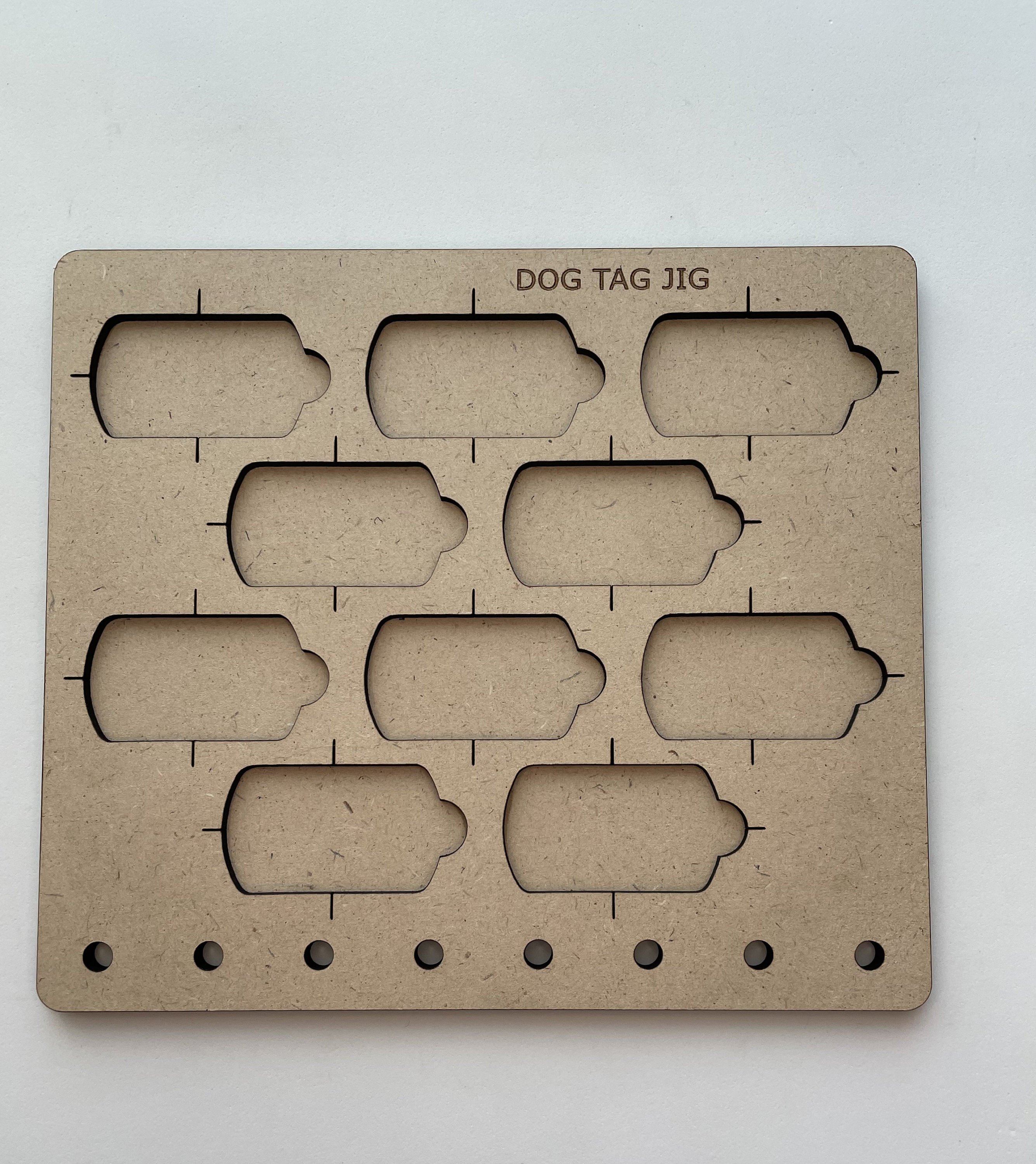 10 Slot Dog Tag Jig for Laser Engraving - Etsy