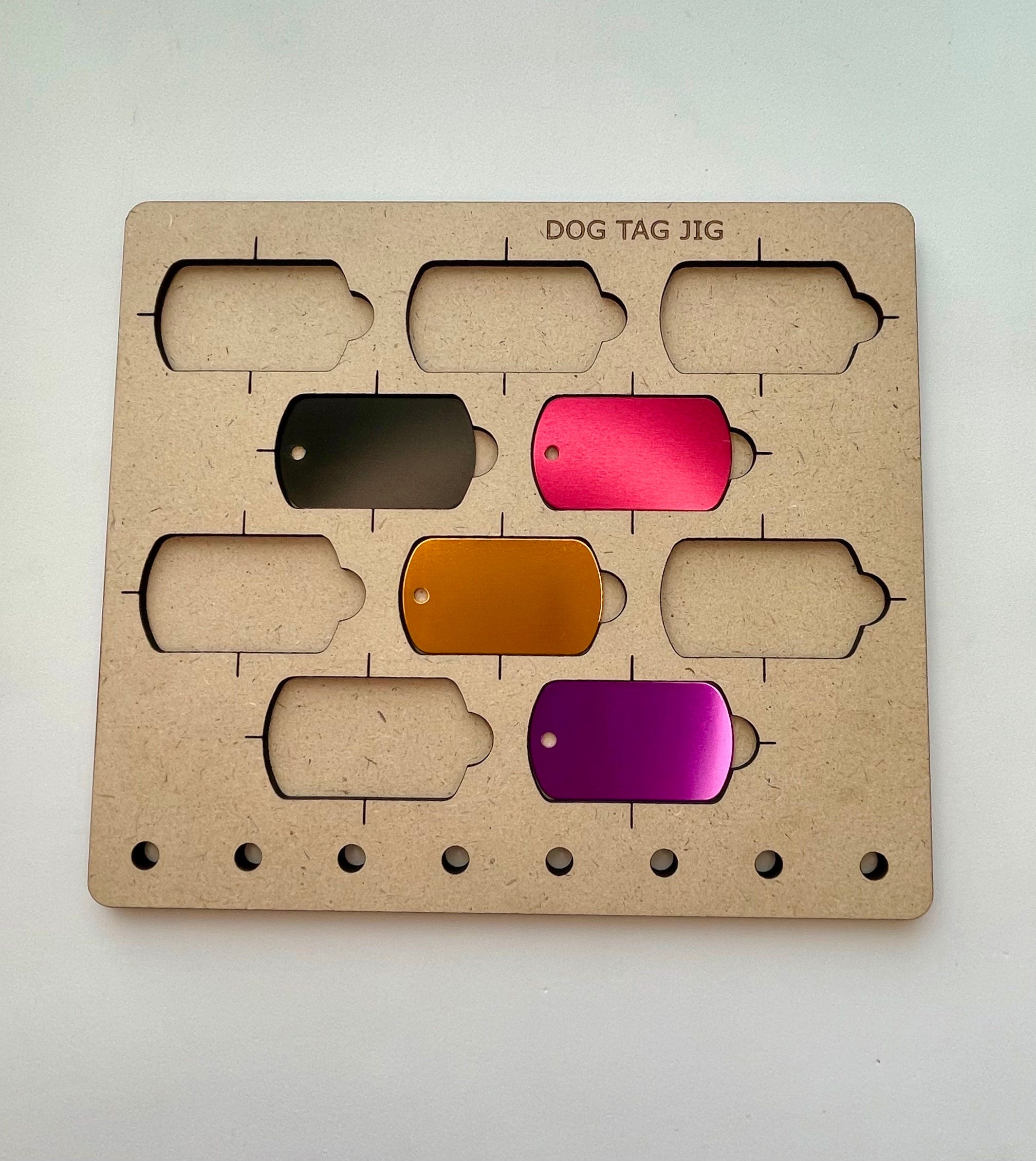 10 Slot Dog Tag Jig for Laser Engraving - Etsy