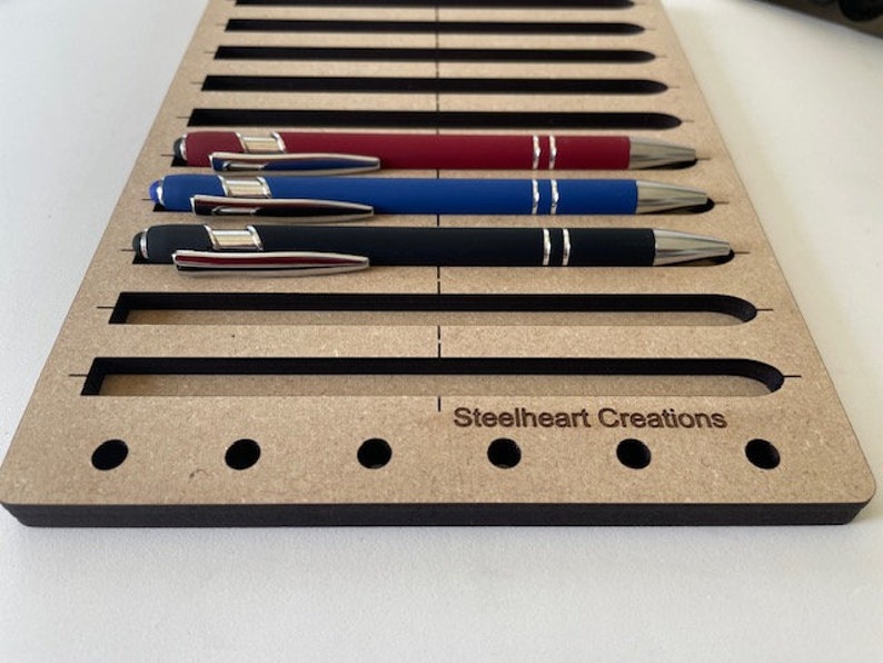 10 Slot Ink Pen Jig Digital Files Svg, Ai, Dxf and Lbrn2 - Etsy
