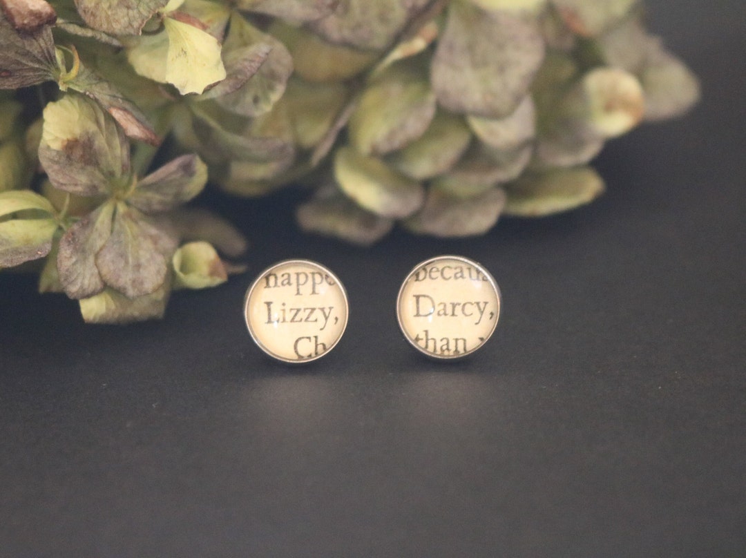 Lizzy Darcy Earrings Jane Austen Pride and Prejudice Mr Darcy Elizabeth ...