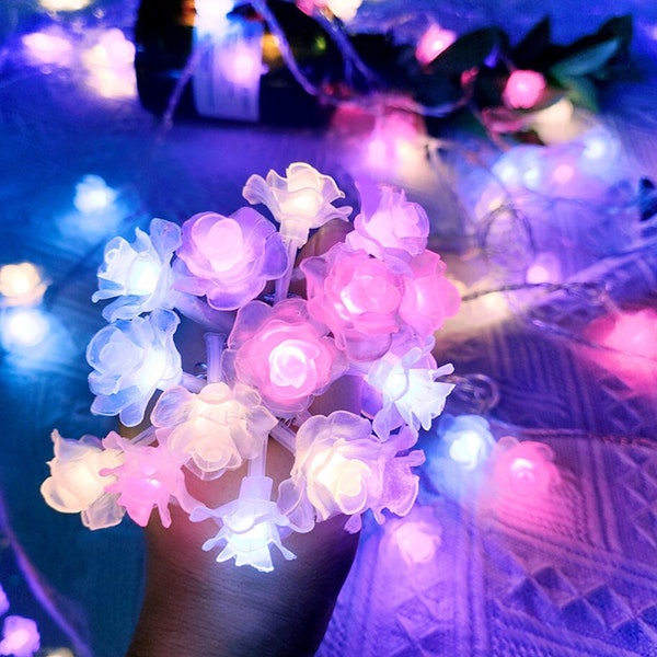 Rose String Lights - Etsy