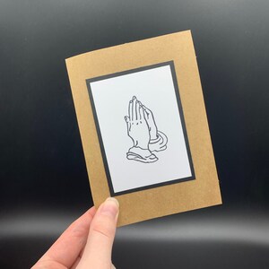 THANK YOU Praying Hands Original Artwork Original Printed Cards ...