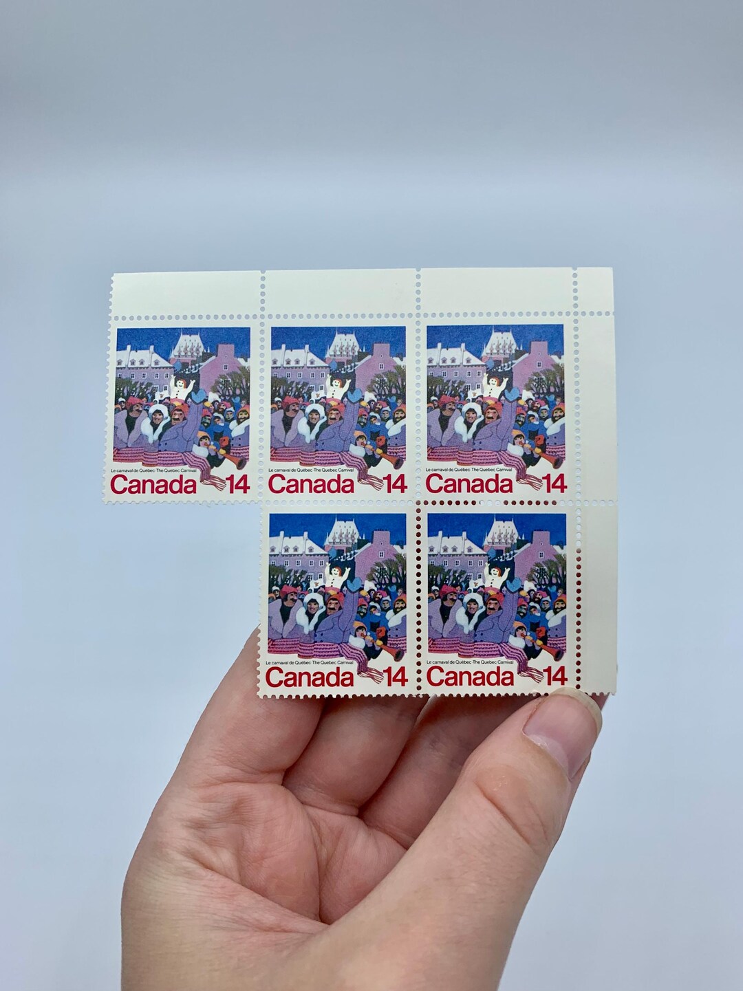 QUEBEC Carnival Canadian Stamp Set - 1979 - 5 Functional Stamps - 14 ...