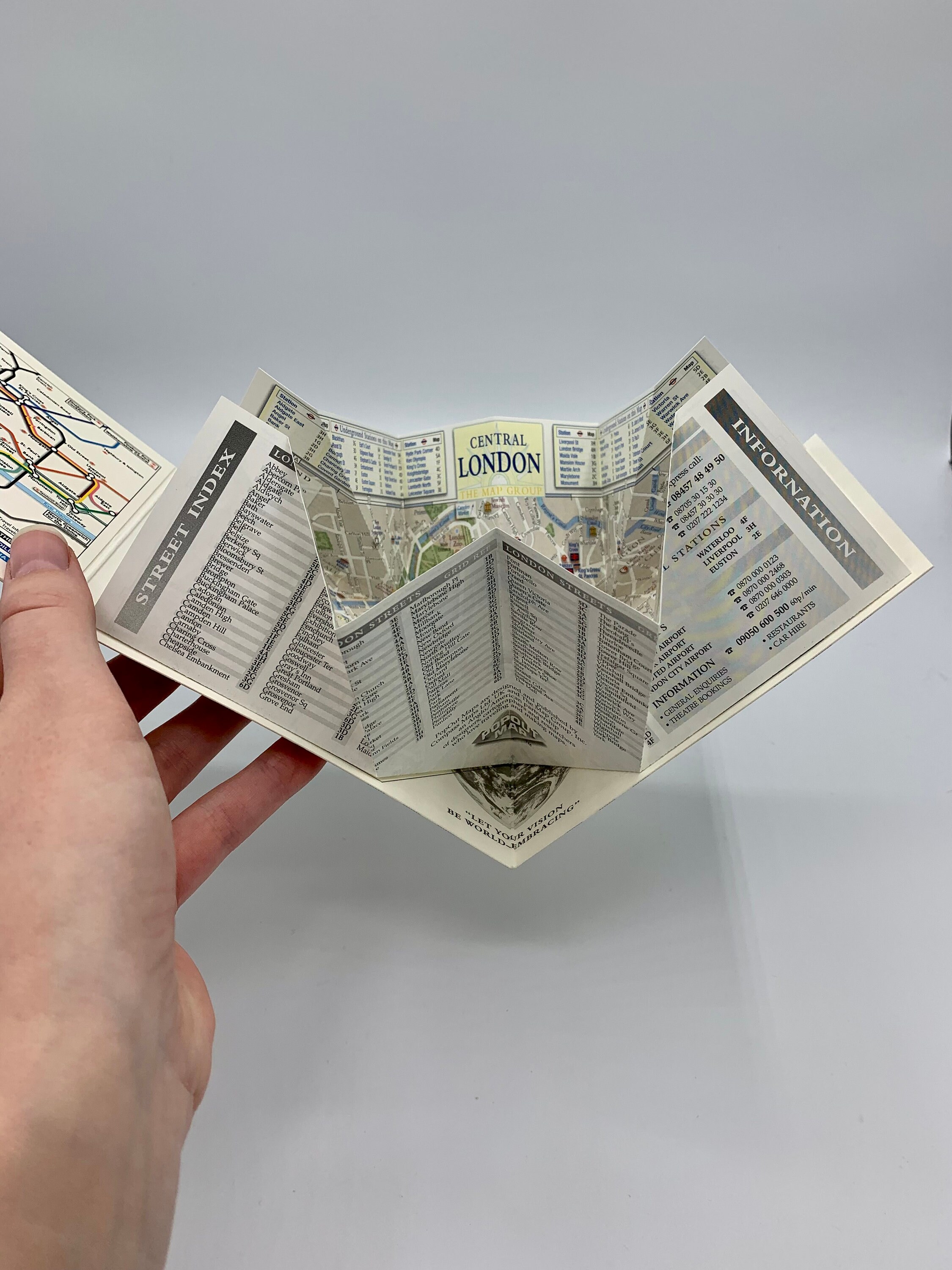 BURBERRY Pop up Map of London England Classic Nova Check Fold Out Map ...