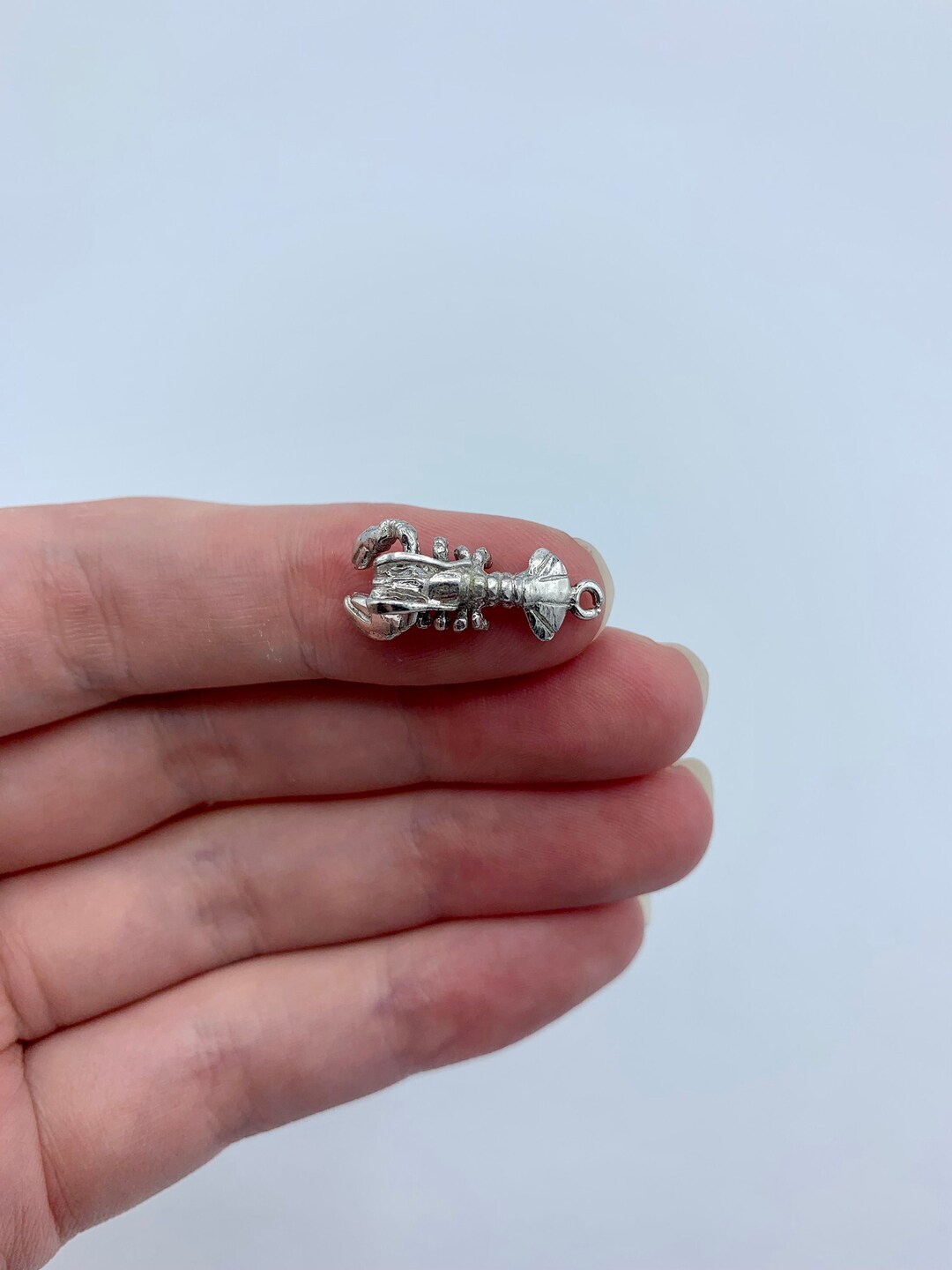 Sterling Silver Lobster or Crayfish Charm - Movable Claws - Very Small ...