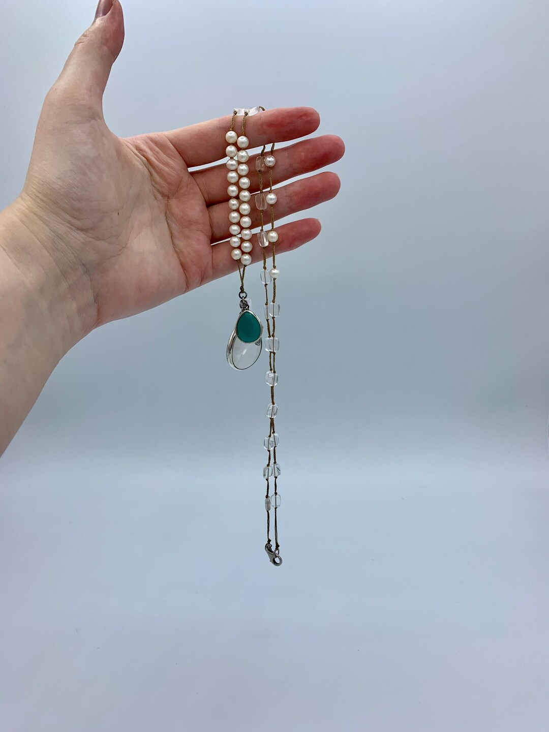 SILPADA Oh so Pretty Sterling Silver Pearl Necklace - N2108 - Quartzite ...