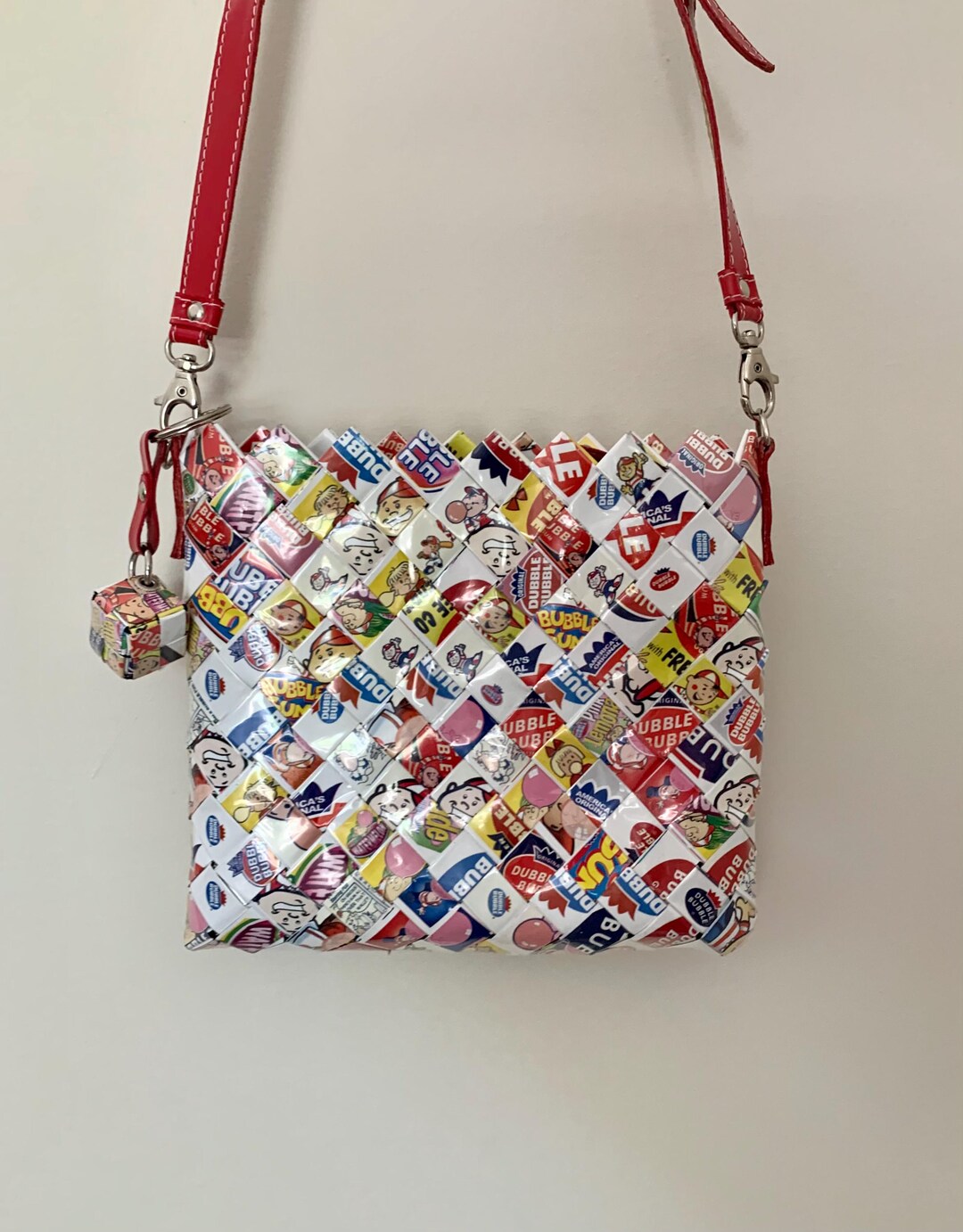 Nahui Ollin Signed Candy Wrapper Crossbody Purse: Double Bubble ...
