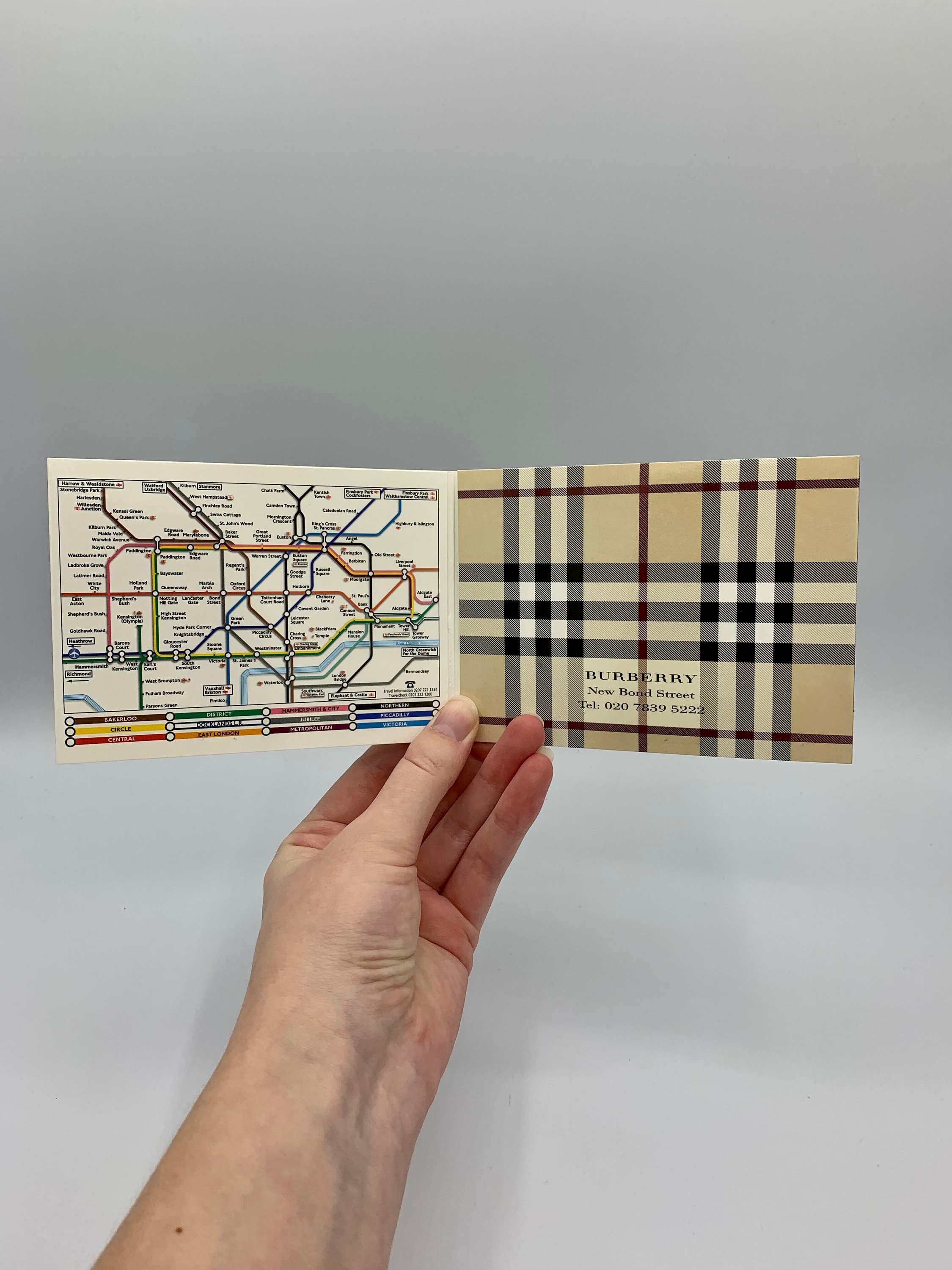 BURBERRY Pop up Map of London England Classic Nova Check Fold Out Map ...