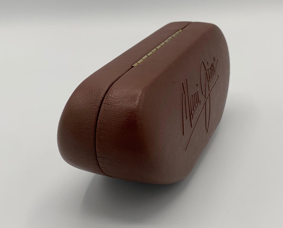MAUI JIM Glasses Case or Sunglasses Case Hard Dark Brown Clam Shell ...