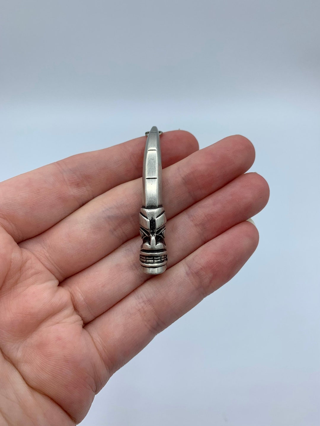 Tribal Totem or Tiki Face Key Chain Charm or Pendant - Tooth Shaped ...