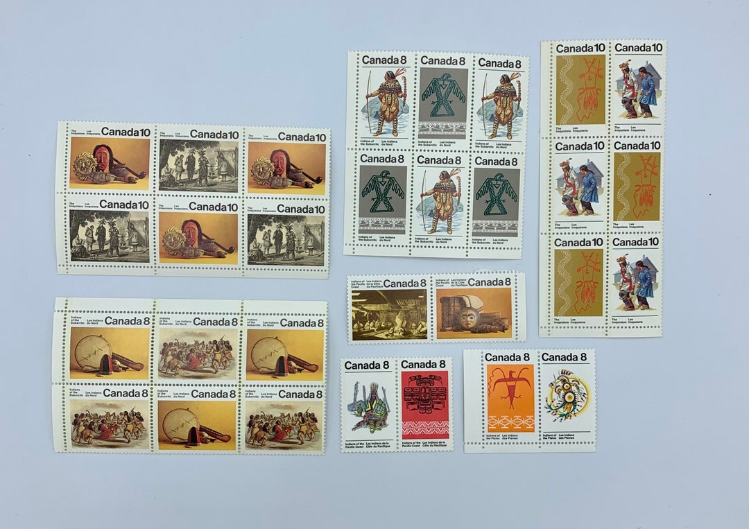 INDIGENOUS CANADIAN Stamp Set Native Symbols Special Invitations ...