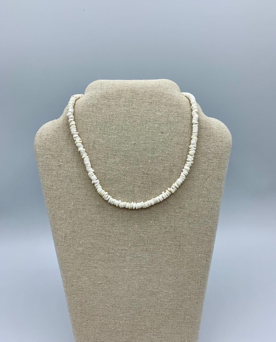 PUKA Shell Choker Necklace Silver Clasp Beachy Natural Shells Delicate ...