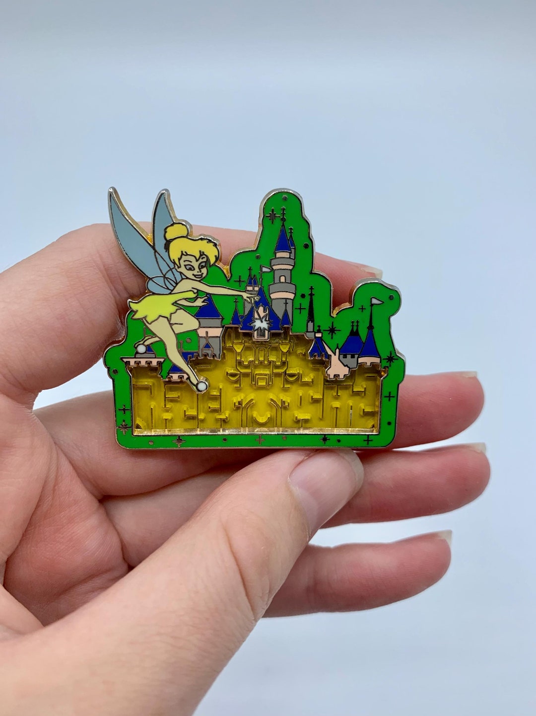VINTAGE DISNEY Tinkerbell Castle Maze Pin - Authentic Signed Brooch ...
