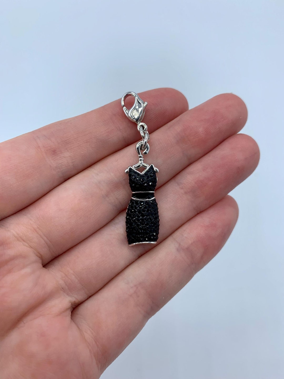 SWAROVSKI Crystal Little Black Dress Charm - Black Enamel - Authentic ...