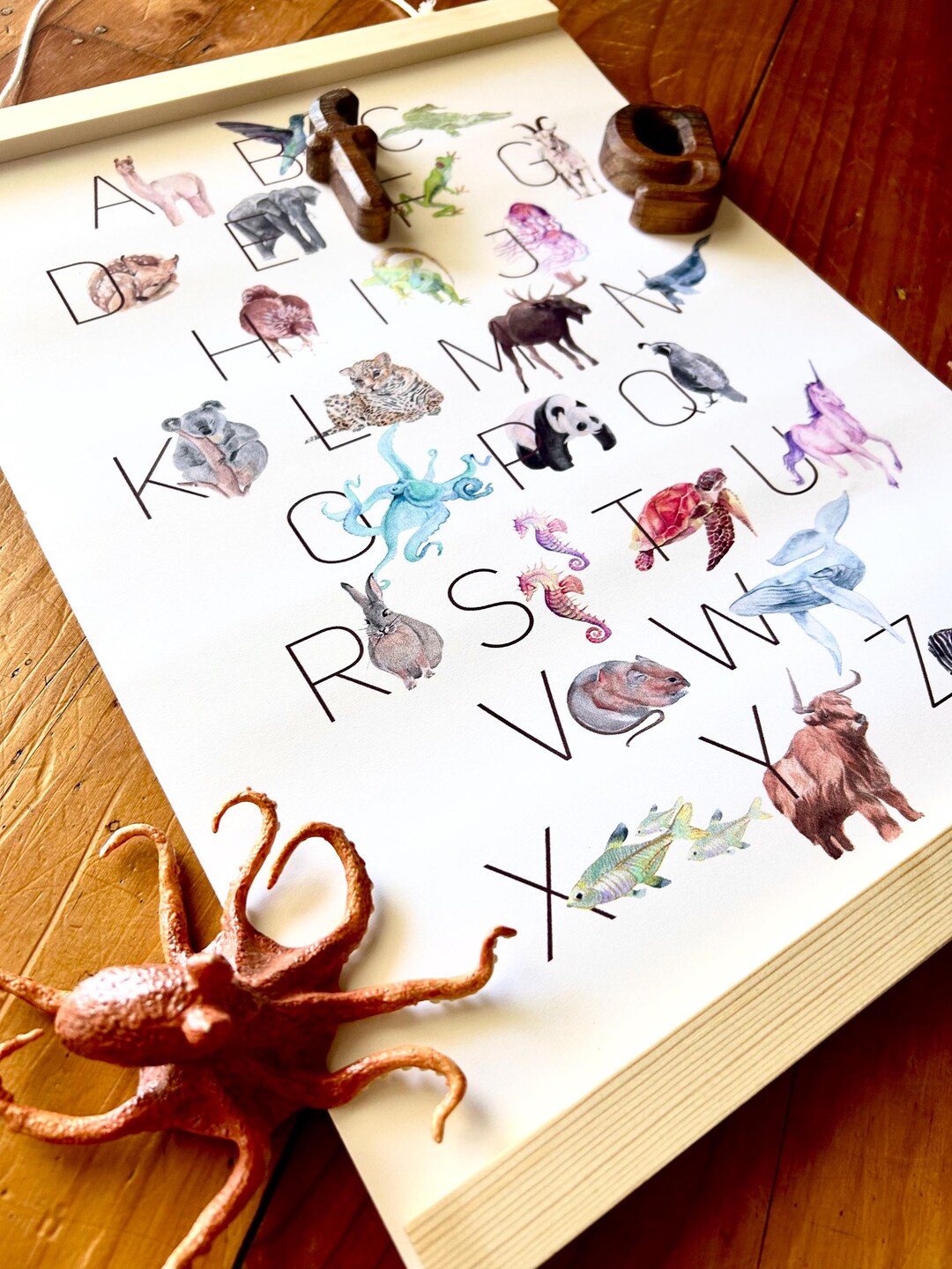 Watercolour Animal Alphabet Wall Hanging - Etsy