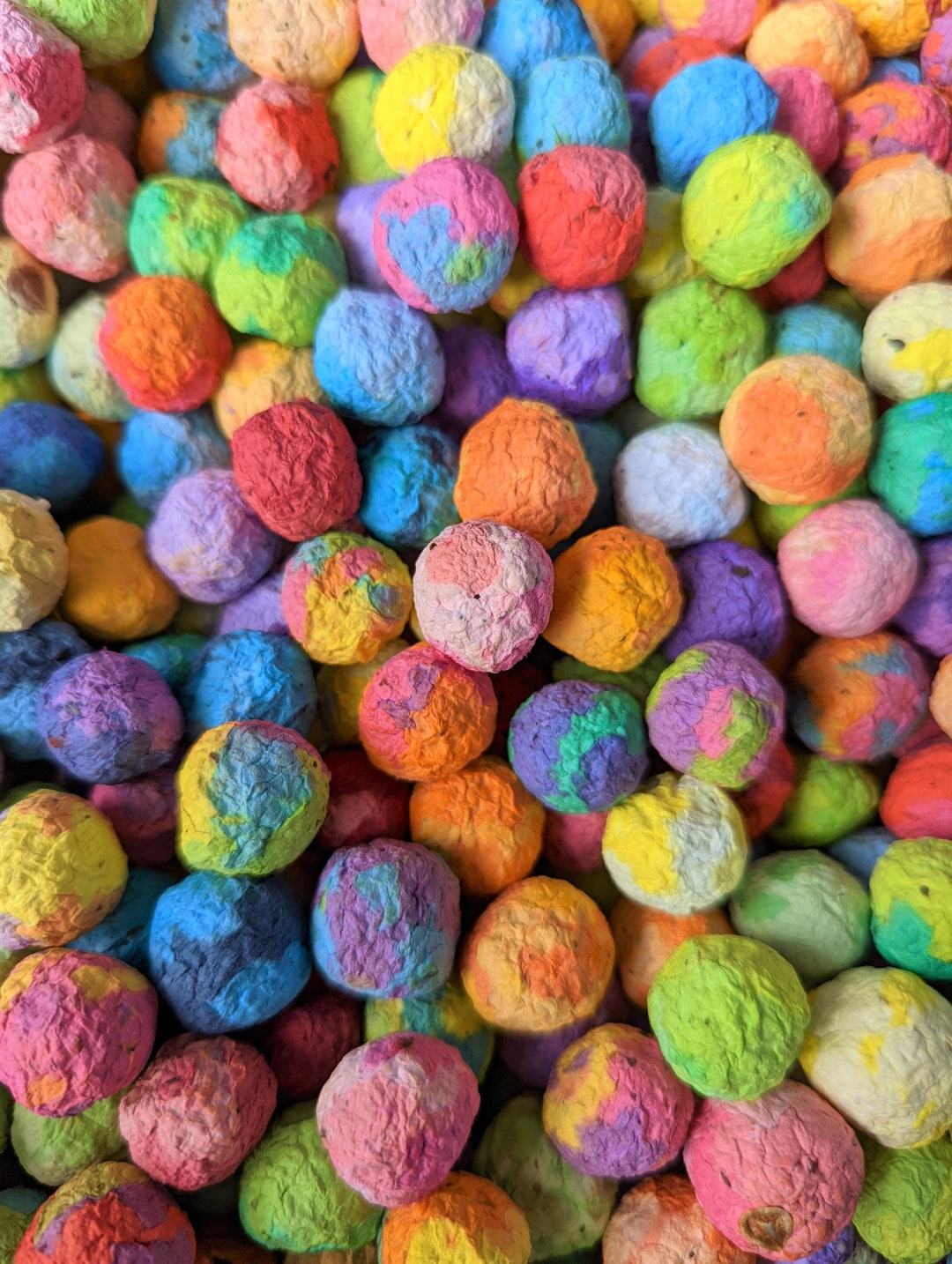 40 Wildflower Seed bombs / Seed Ball, Plantable Paper, Rainbow Mix, eco ...