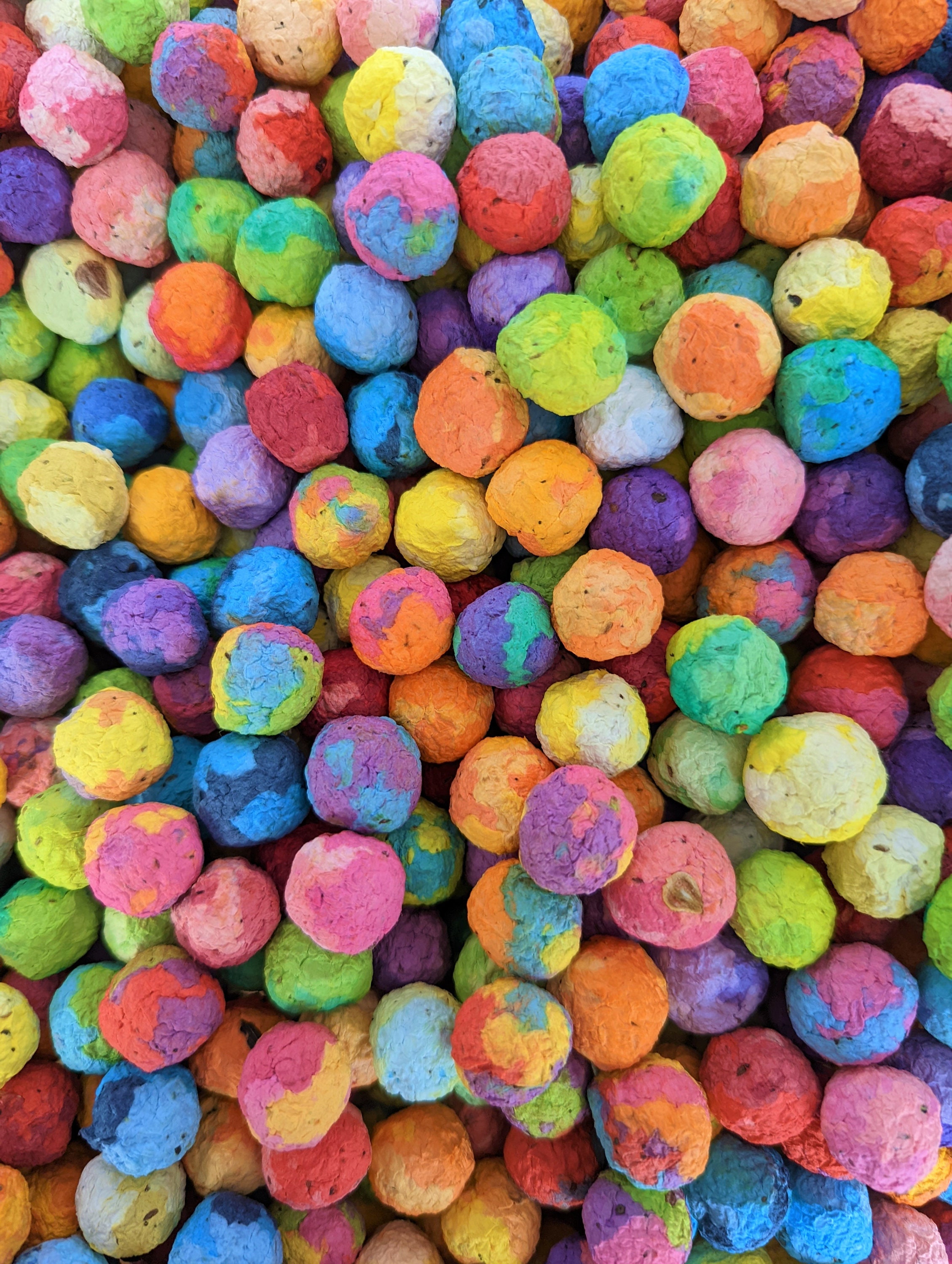 40 Wildflower Seed Bombs / Seed Ball Plantable Paper Rainbow - Etsy UK