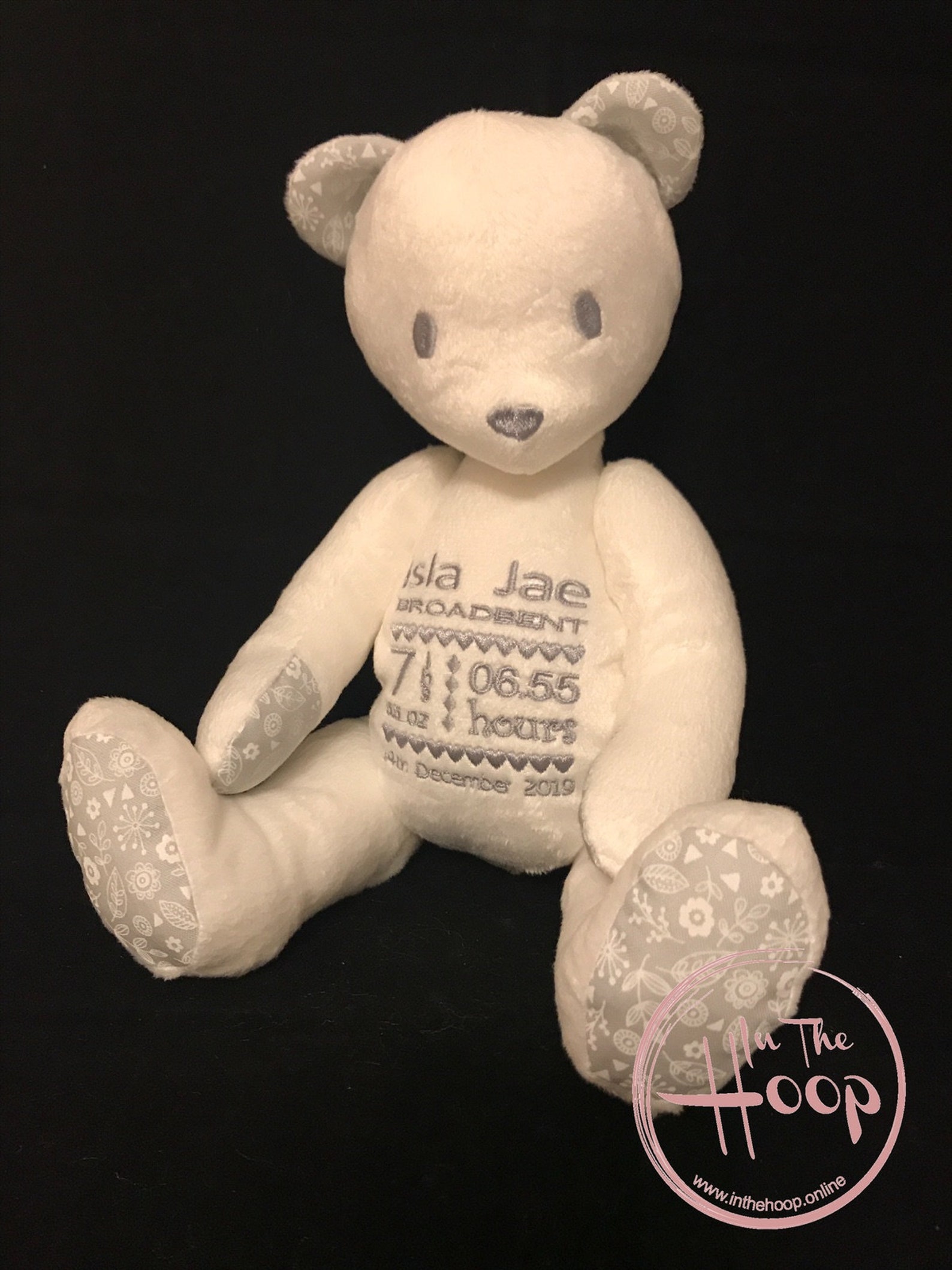 In the Hoop Jointed Teddy Bear 7x5 ITH Machine | Etsy UK
