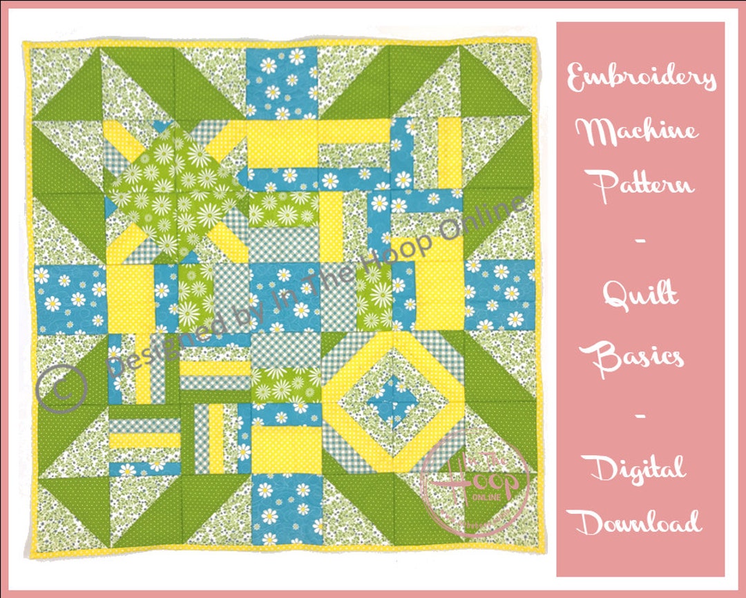 Quilt Basics - in the Hoop Quilt Blocks Set Machine Embroidery Design ...