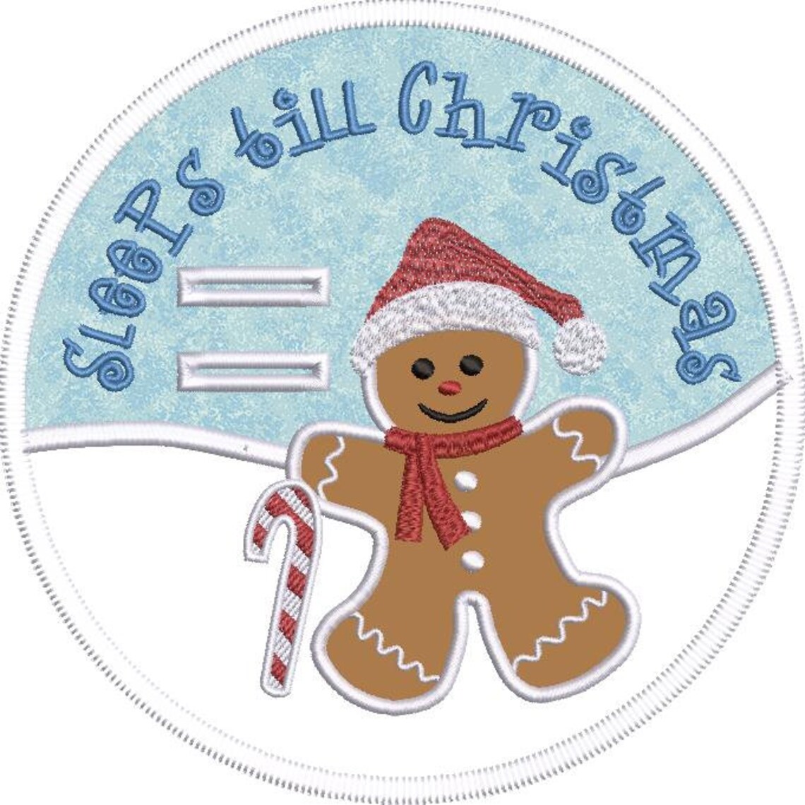 Gingerbread Man Advent Calendar Machine Embroidery Design | Etsy