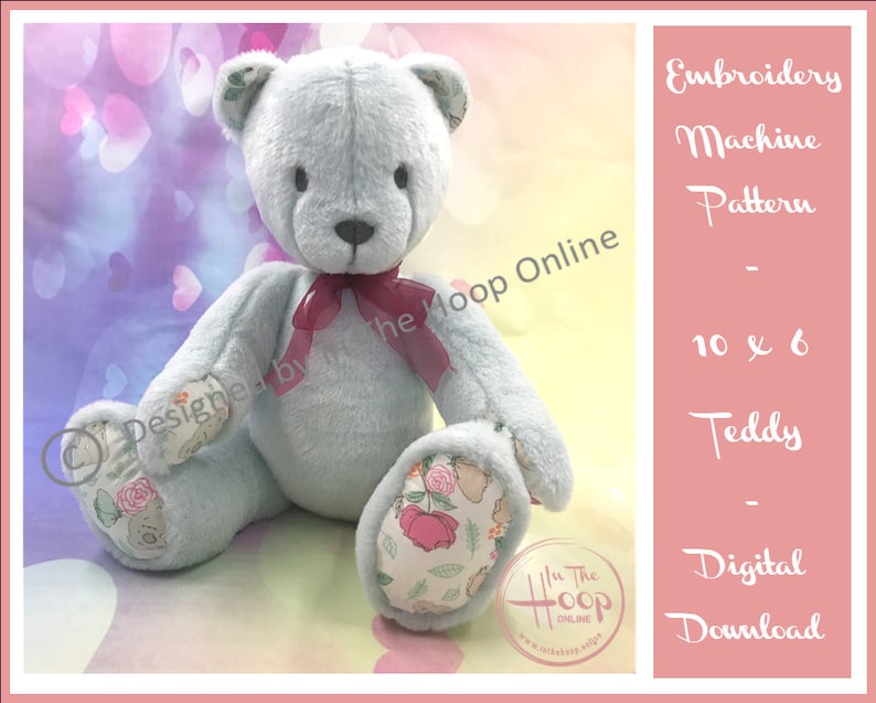 In the Hoop Large Jointed Teddy Bear Memory Bear 10x6 ITH - Etsy Australia