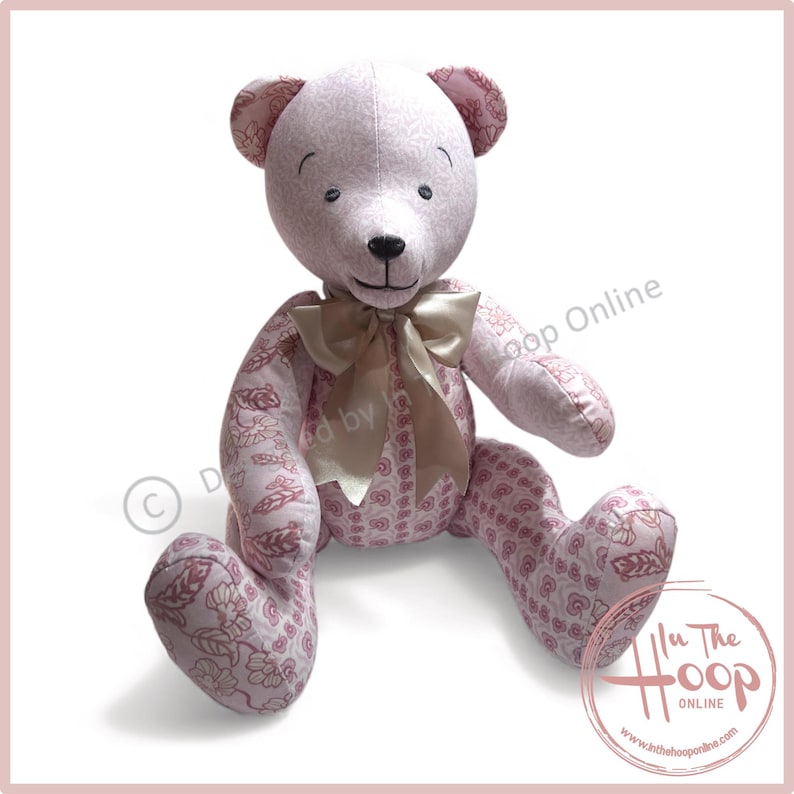 In the Hoop Teddy Memory Bear With Secret Zip Pocket - SET 3 Sizes (ITH ...